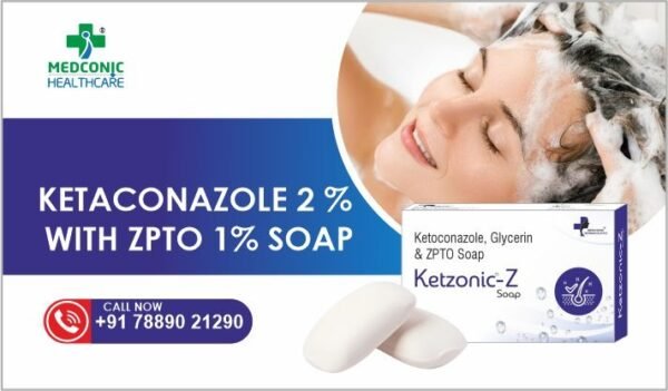 KETACONAZOLE 2 % WITH ZPTO 1% SOAP 75Gm By Medconic