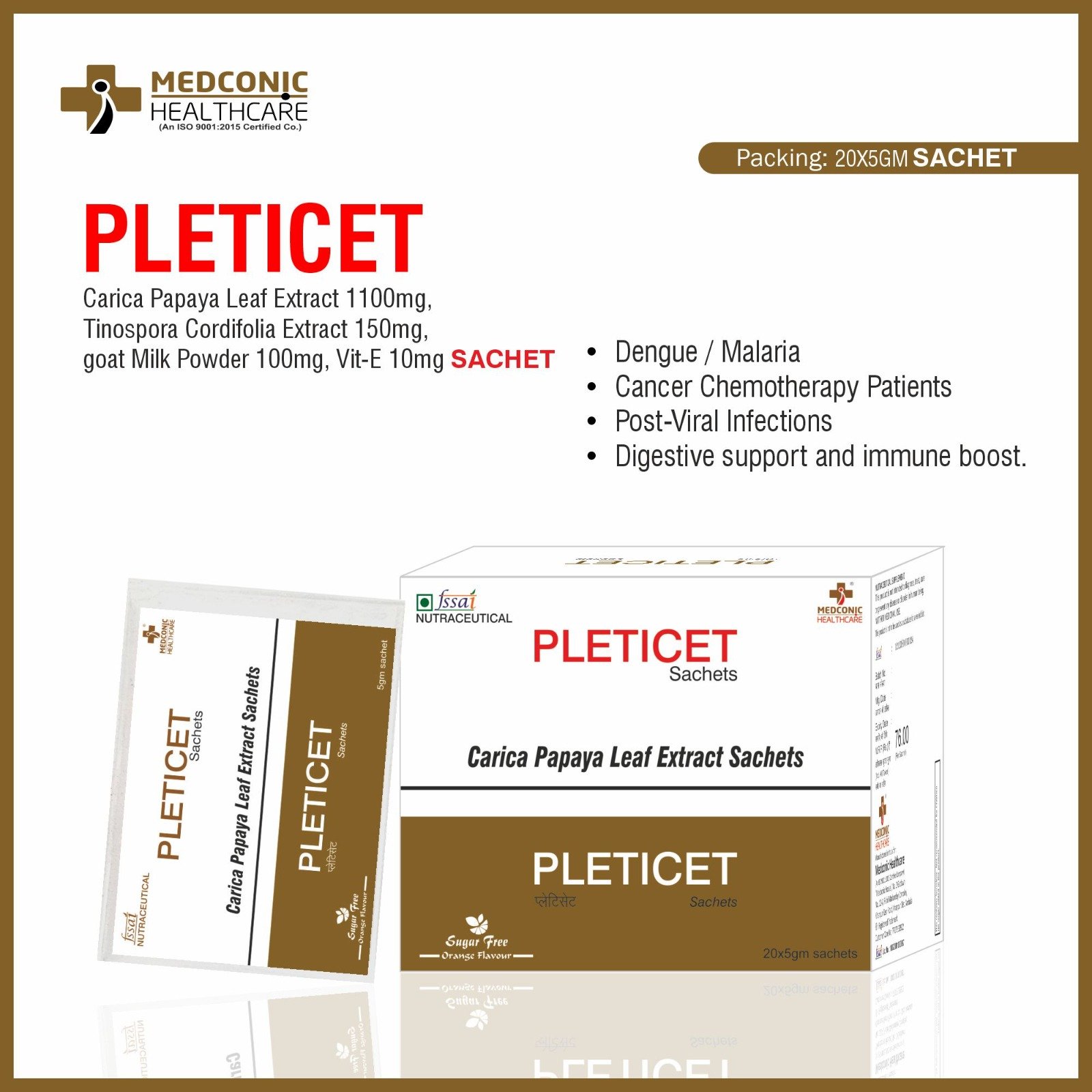 Carica Papaya Leaf Extract 1100mg, Tinospora Cordifolia and Goat Milk ...